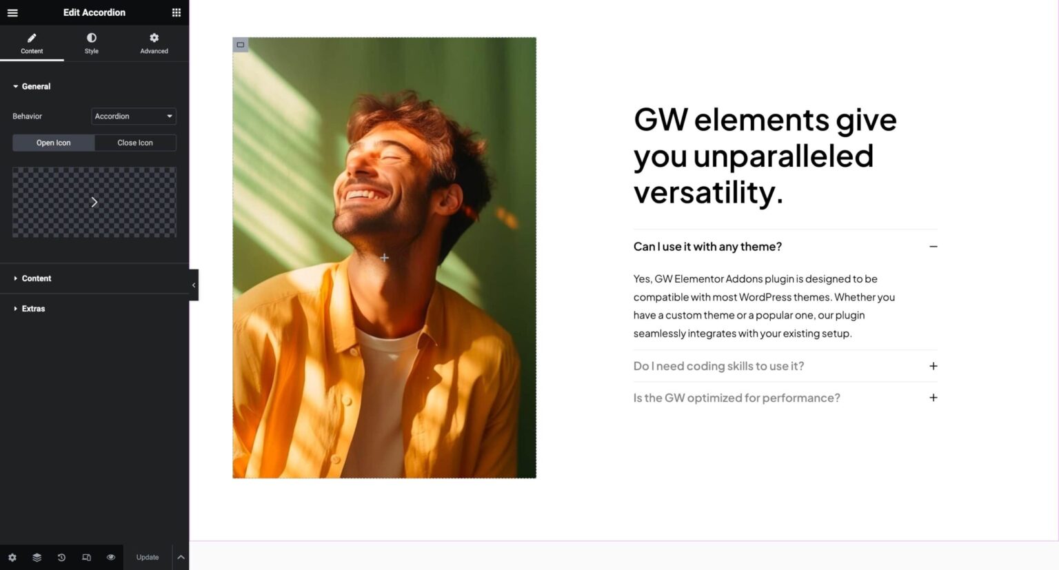 Accordion Elementor Widget - GW Elementor Addons & Themes Documentation