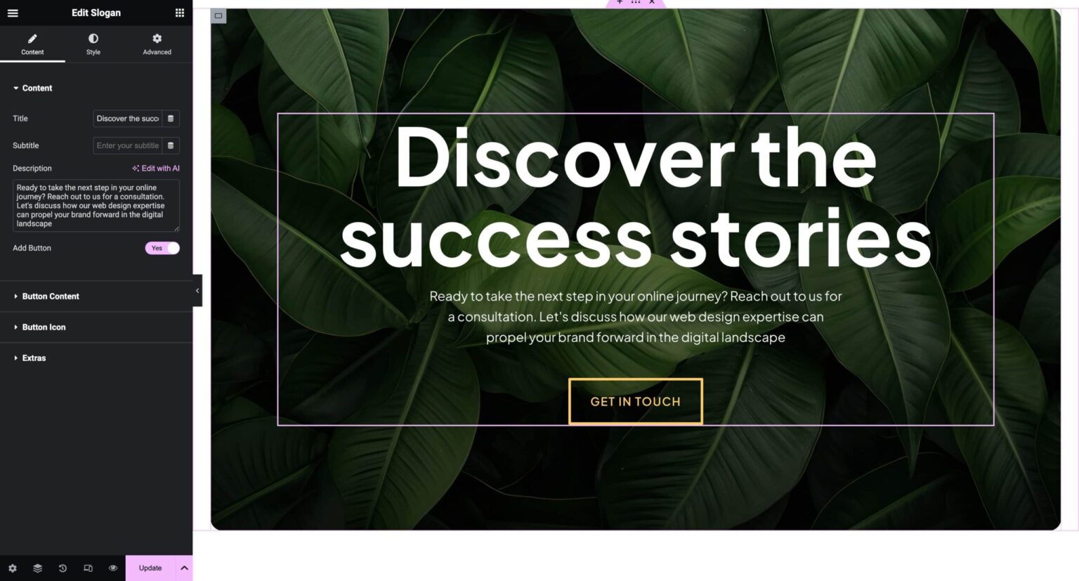Slogan Elementor Widget - GW Elementor Addons & Themes Documentation