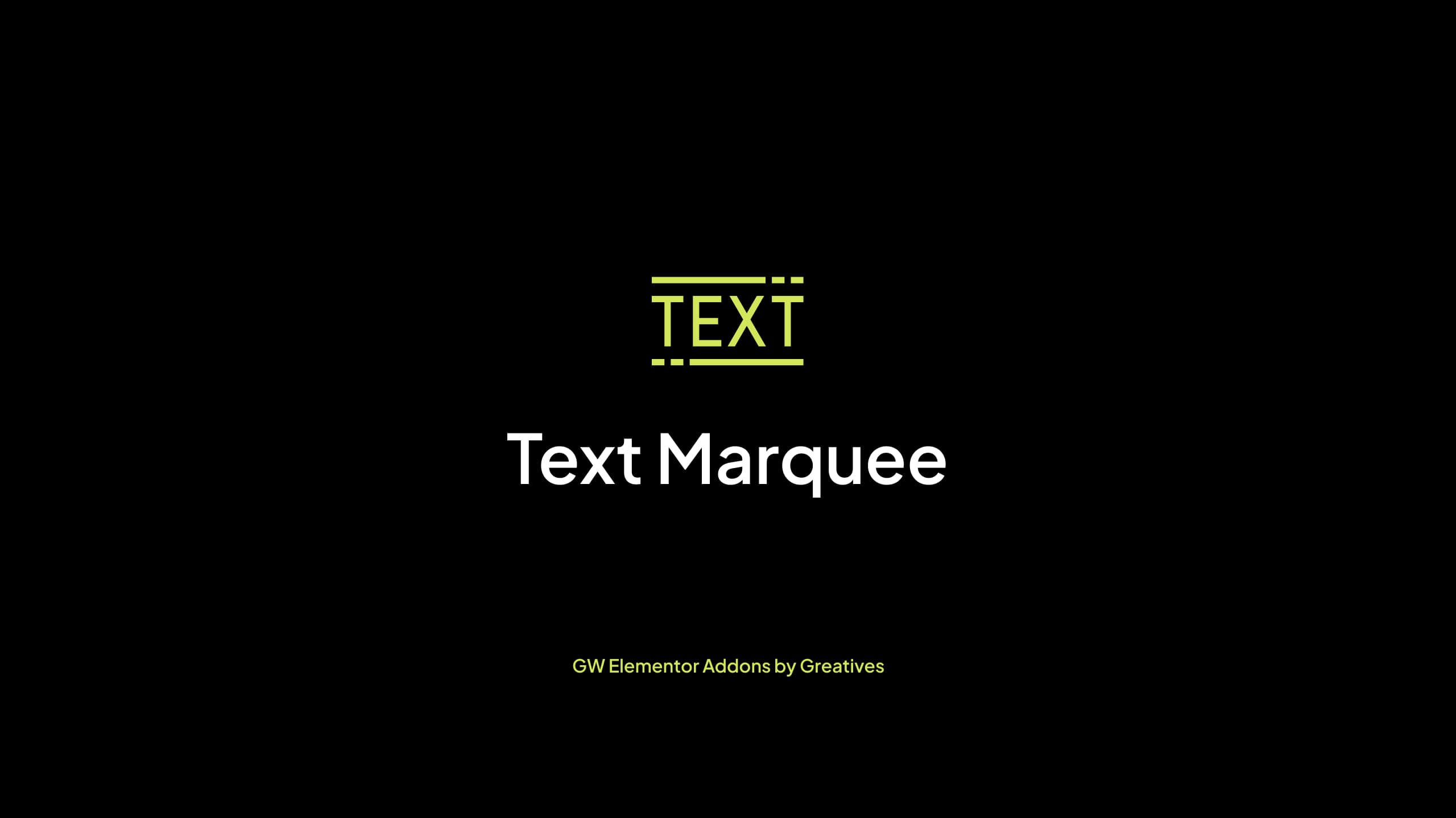 Marquee Text Elementor Widget - GW Elementor Addons & Themes Documentation