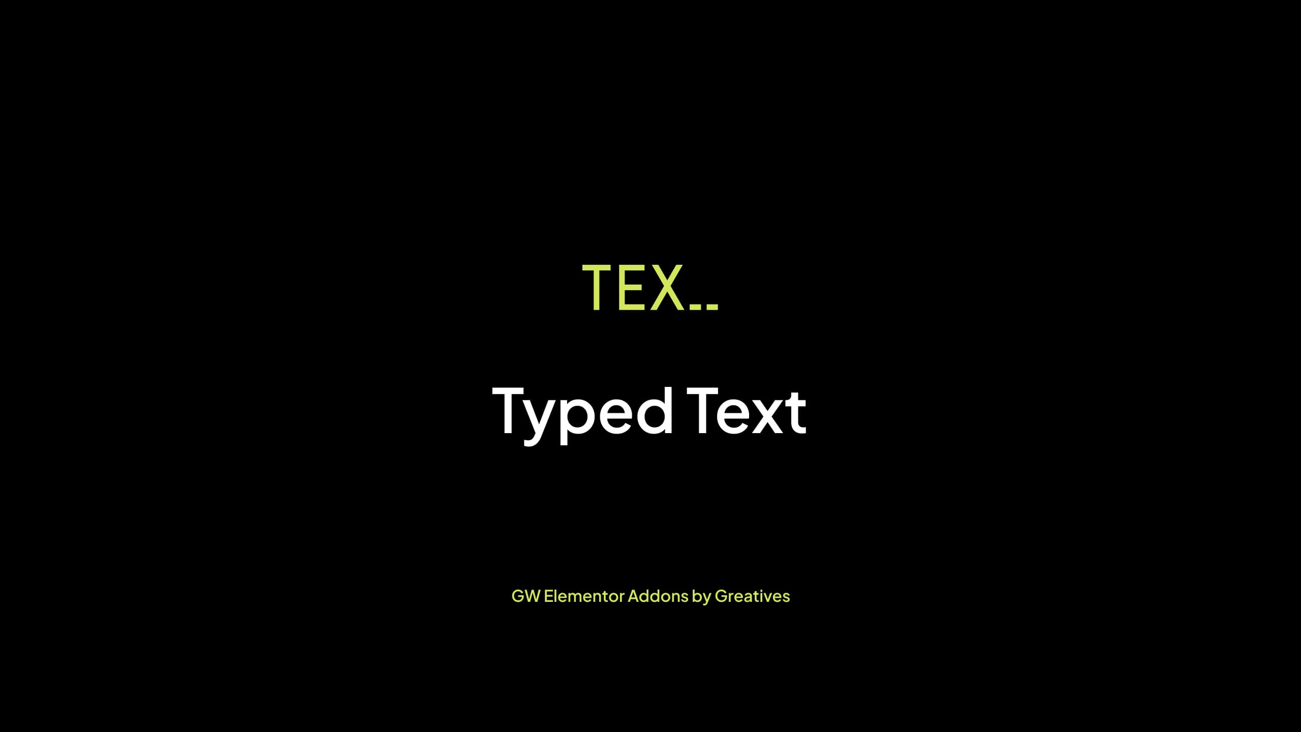 Typed Text Elementor Widget - GW Elementor Addons & Themes Documentation