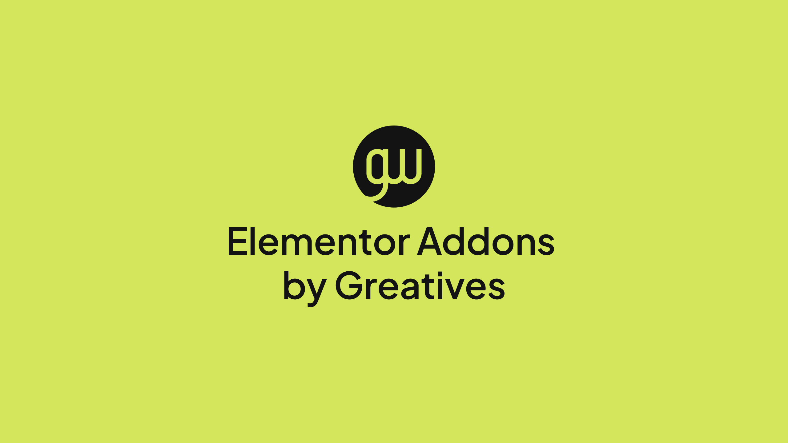 GW Elementor Addons & Themes Documentation - Created by Greatives